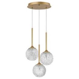 NOVA LUCE H&auml;ngeleuchten "MIRANO", gold, 3, &Oslash; 32cm H: 180cm, 1 Stk., Leuchten, Ohne Beleuchtung