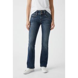 Slim-fit-Jeans Pepe Jeans "ICONIC GEN", Damen, Gr. 27, L&auml;nge 32, blau used, Denim/Jeans, Obermaterial: 99% Baumwolle, 1% Elasthan, slim fit lang, Jeans Slim-fit-Jeans, Mid Waist