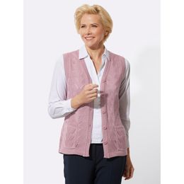 Strickweste CLASSIC, Damen, Gr. 48, lila (mauve), 100% Polyacryl, unifarben, Westen Strickweste