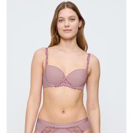 Balconette-BH Triumph "Wild Azalea Florale WHP", Damen, Gr. 75, Cup B, blossom kiss, Microtouch, Obermaterial: 57% Polyester, 27% Polyamid, 16% Elasthan, BHs Balconette-BH, mit Stickerei