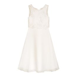 Partykleid DANAMADE "DANAMADE Dresses DOTTILIE", M&auml;dchen, Gr. 140, EURO, ivory, Obermaterial: 100% Polyester. Futter: 100% Polyester, Kleider Partykleid