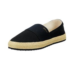 Espadrille Gant "RAFFIAVILLE", Damen, Gr. 37, schwarz, Textil, Schuhe Espadrille, Slipper, Sommerschuh, Loafer zum Schlupfen