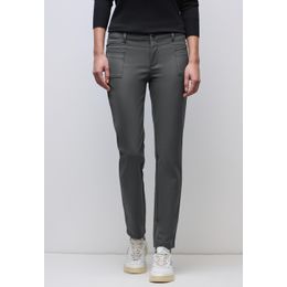 Stoffhose Street One, Damen, Gr. 32, L&auml;nge 30, storm grau, Stoff, 88% Polyamid, 12% Elasthan, unifarben, comfort fit kn&ouml;chellang, Hosen Stoffhose, Middle Waist