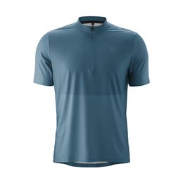 Radtrikot Gonso "Adventure Jersey Halfzip M", Herren, Gr. 6XL, saphirblau, 88% Polyester, 12% Elasthan, Rundhals, Trikots, Herren Fahrradtrikot, modernes Half-Zip Trikot mit R&uuml;ckentasche