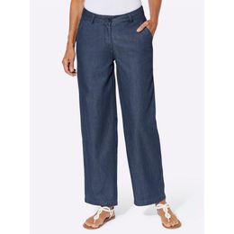 7/8-Jeans Classic Basics, Damen, Gr. 40, Normalgr&ouml;&szlig;en, blau (blau, stone, washed), 100% Baumwolle, unifarben, lang, Jeans
