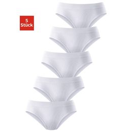 H&uuml;ftslip Petite Fleur, Damen, Gr. 54, wei&szlig;, Piqu&eacute;, Obermaterial: 95% Baumwolle, 5% Elasthan, unifarben, k&ouml;rpernah, Unterhosen, aus elastischer Baumwoll-Qualit&auml;t