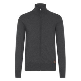 Strickjacke Blend "Strickjacke BHFippo", Herren, Gr. M, grau (charcoal mix), Obermaterial: 70% Baumwolle CO recyc.. 30% Polyester Pol. recyc.., Strickjacken Strickjacke
