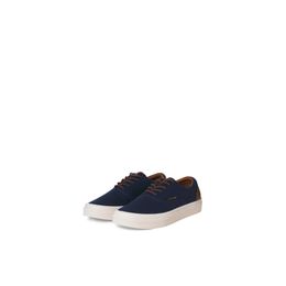 Jack & Jones Sneaker JACK & JONES "JFWASPIRE", Herren, Gr. 45, navy, Lederimitat, Textil, kontrastfarbene Details, Schuhe Sneaker, Halbschuh, Schn&uuml;rschuh, Freizeitsneaker