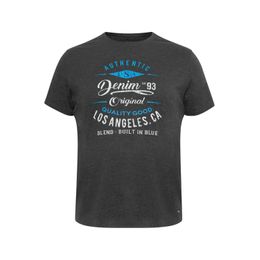 T-Shirt Blend "T-Shirt BHBDoppler", Herren, Gr. 6XL, grau (charcoal mix), Obermaterial: 100% Baumwolle CO., Shirts T-Shirt
