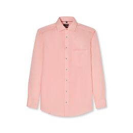 Businesshemd OLYMP "OLYMP Luxor, modern fit, New Kent", Herren, Gr. 41, Normaler Arm, rosa (mandarin), 100% Baumwolle, Hemden