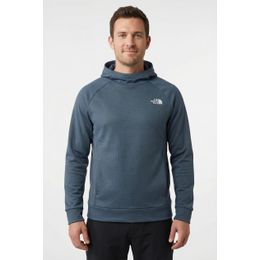 Kapuzenpullover The North Face "M REAXION 2.0 HOODED SWEATER", Herren, Gr. L, blau (granite grau schwarz heather), Obermaterial: 100% Polyester, Pullover Kapuzenpullover, f&uuml;r Fitness und sportliche Aktivit&auml;ten, leichtes Material