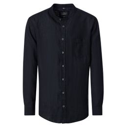 Leinenhemd Casamoda "Casamoda Leinenhemd uni", Herren, Gr. 5XL, Normalgr&ouml;&szlig;en, schwarz, 100% Leinen, unifarben, l&auml;ssig geschnitten, Hemden