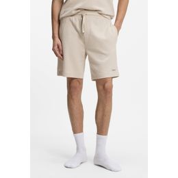 Pyjamashorts HUGO UNDERWEAR "Austin Short", Herren, Gr. L (52), N-Gr, light beige 271, Web, Obermaterial: 60% Baumwolle, 40% Polyester, normal lang, Hosen, mit Tunnelzug