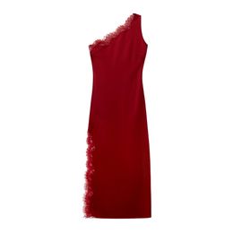 Mango Kleid 'Yazmin' Damen Gr&ouml;&szlig;e 38 rot Winterkleid