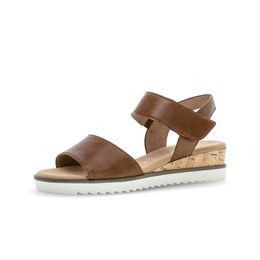 Plateausandaletten Gabor "Plateau Sandale", Damen, Gr. 37,5, braun, Schuhe