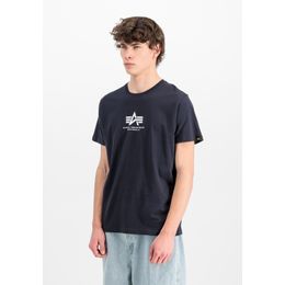 T-Shirt Alpha Industries "Basic T-Shirt ML", Herren, Gr. M, blau (rep.blau), Obermaterial: 100% Baumwolle, Shirts T-Shirt