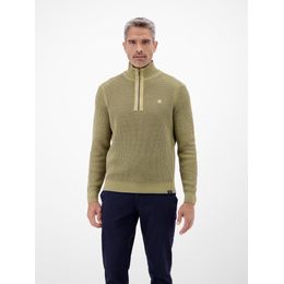 Strickpullover Lerros "Herren Troyer in Strukturqualit&auml;t", Herren, Gr. XXL, aloe gr&uuml;n, 100% Baumwolle, ohne Ausschnitt, Pullover Strickpullover