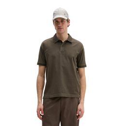 Marc O'Polo Poloshirt MARC O'POLO "aus schwerem Bio-Baumwoll-Jersey", Herren, Gr. XL, schwarz nickle, Obermaterial: 100% Baumwolle, unifarben, loose fit, Rippb&uuml;ndchen, Shirts