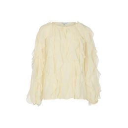 Lily & Lionel Hemdbluse LILY AND LIONEL "Sophie All Over Ruffle Blouse Damen", Damen, Gr. 42, cream, 100% Polyester, Blusen Hemdbluse