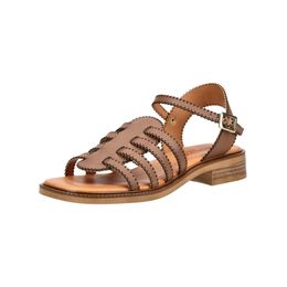 Riemchensandale Everybody "Everybody Sandalen Leder", Damen, Gr. 38, cuoio, Leder, Schuhe Riemchensandale