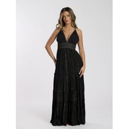 South Beach Kleid Damen Gr&ouml;&szlig;e 40 gold / schwarz Winterkleid