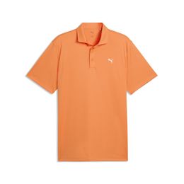 Poloshirt Puma "Pure 3.0 Golfpolo Herren", Herren, Gr. S, melon glow orange, Obermaterial: 100% Polyester, clean, regular fit, Shirts