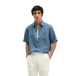 Marc O'Polo Kurzarmhemd MARC O'POLO "aus reinem Leinen", Herren, Gr. S, Normalgr&ouml;&szlig;en, provincial blau, Obermaterial: 100% Leinen, unifarben, regular fit normal, normaler Saum, Hemden