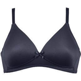 B&uuml;gelloser BH Naturana "Soft Cup", Damen, Gr. 75, Cup D, blau (dunkelblau), Obermaterial: 89% Polyamid, 11% Elasthan. Futter: 100% Polyester, unifarben, sehr bequem, BHs, mit Schale, ohne B&uuml;gel, weich, bequem