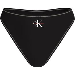 Bikini-Hose, Damen, Gr. XXL (46), N-Gr, schwarz, Jersey, Elasthan, Calvin Klein Swimwear, unifarben, Badehosen Bikini-Hose, K&ouml;rpernahe Passform