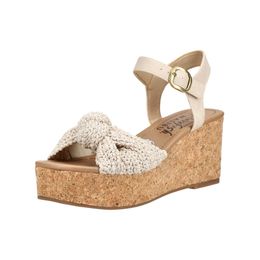 Keilsandalette Blowfish "Blowfish Sandalen Lederimitat/Textil", Damen, Gr. 41, beige, Lederimitat, Textil, Schuhe