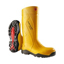 Sicherheitsstiefel Dunlop "Purofort+ full safety" Gr. 43, gelb, 43, Obermaterial: 100% Textilmaterial TEXMAT., Schuhe