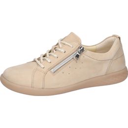 Waldl&auml;ufer Schn&uuml;rschuh WALDL&Auml;UFER "H-CLO&Egrave;", Damen, Gr. 6,5, hellbeige, Nubukleder, Textil, unifarben, Schuhe Schn&uuml;rschuh, in H-Weite, Freizeitschuh, Halbschuh, Schn&uuml;rer