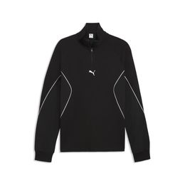 Trainingsjacke Puma "Puma Sport Mid Layer Shirt Herren", Herren, Gr. M, schwarz, Obermaterial: 47% Polyester, 5% Elasthan, 10% Viskose, 38% Baumwolle. &Auml;rmelfutter: 100% Baumwolle. Decklage: 100% Nylon, Jacken Trainingsjacke