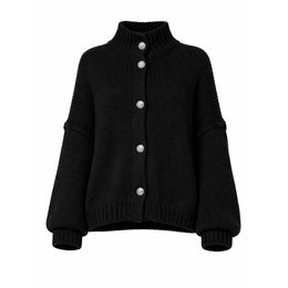 Worldclassca Oversizestrickjacke 'Strickjacke mit Knopf' Damen Gr&ouml;&szlig;e S/L schwarz