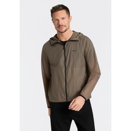 Windbreaker BOSS Green "Airynix JT", Herren, Gr. L, light, pastel gr&uuml;n334, Web, Obermaterial: 100% Polyamid, unifarben, regular fit normal, hoch geschlossener Ausschnitt, eingefasste Kante mit Gummizug, Jacken Windbreaker, sommerliche Qualit&auml;t, Regular Fit, Kapuze
