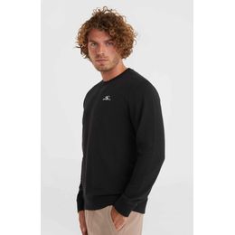 O`Neill Sweatshirt O'NEILL "Small Logo Crew Sweatshirt", Herren, Gr. S, schwarz (schwarz out), Obermaterial: 60% Baumwolle, 40% Polyester, Rundhals, Sweatshirts Sweatshirt