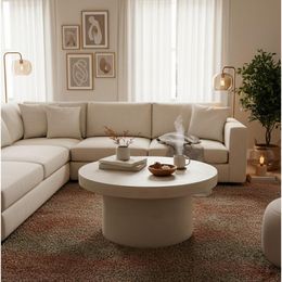 Mid.you Couchtisch, Kaschmir, Stein, rund, rund, 60x30x60 cm, Wohnzimmer, Wohnzimmertische, Couchtische