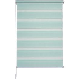 Doppelrollo Liedeco "Klemmfix-Duo-Rollo" Gr. 4, gr&uuml;n (pastell, gr&uuml;n), B:80cm H:160cm, Polyester, Rollos, 1 St&uuml;ck