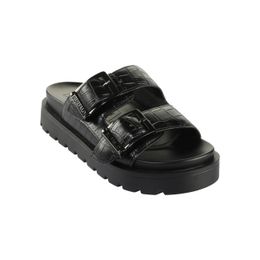 Sandale Buffalo "Buffalo RAYA ARI", Damen, Gr. 37, schwarz croco, Polyurethan, unifarben, Schuhe Sandale