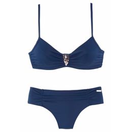 Lascana Damen B&uuml;gel-Bikini, marine, Gr&ouml;&szlig;e 38C