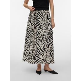 V&eacute;ro Moda Maxirock VERO MODA "VMJOSIE VOLUME ANKLE SKIRT WVN GA", Damen, Gr. XL, pumice stone aop:bea, Web, Obermaterial: 83% Viskose, 17% Nylon, bedruckt, wadenlang, R&ouml;cke Maxirock, Viskosemischung