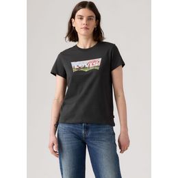 Levi's T-Shirt LEVI'S "LV T-Shirt THE PERFECT TEE NEUTRALS", Damen, Gr. XS (34), heritage ad barn bw, Jersey, Obermaterial: 100% Baumwolle, bedruckt, normal h&uuml;ftlang, Rundhals, Shirts T-Shirt