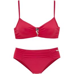 Lascana Damen B&uuml;gel-Bikini, rot, Gr&ouml;&szlig;e 36C