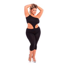 Cropped Catsuit - Plus Size
