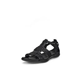 Sandale Ecco "FLASH", Damen, Gr. 41, schwarz, Glattleder, unifarben, Schuhe Sandale, Sommerschuh, Urlaubsschuh mit Klettverschluss