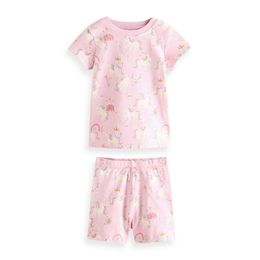 next Pyjama M&auml;dchen Gr&ouml;&szlig;e 134 rosa / ros&eacute; / cranberry / wei&szlig;