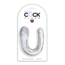 King Cock Clear - Medium Double Trouble, 34 cm