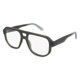 Calvin Klein Jeans CKJ25631 Brille Herren | Fassung: Vollrand, Pilot, Khaki Transparent