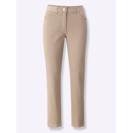 WITT Damen 7/8-Hose in 5-Pocket-Form, sesam, Gr&ouml;&szlig;e 48