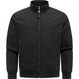 Outdoorjacke Ragwear "Crusien YOUMODO", Herren, Gr. L (52), schwarz, Obermaterial: 65% Baumwolle, 35% Polyester. Innenfutter: 100% Baumwolle. &Auml;rmelfutter: 100% Polyester, Basic, gerade h&uuml;ftbedeckend, hoch geschlossener Ausschnitt, Rippstrickb&uuml;ndchen, Jacken Outdoorjacke, Leichte Jacke mit elastischen B&uuml;ndchen